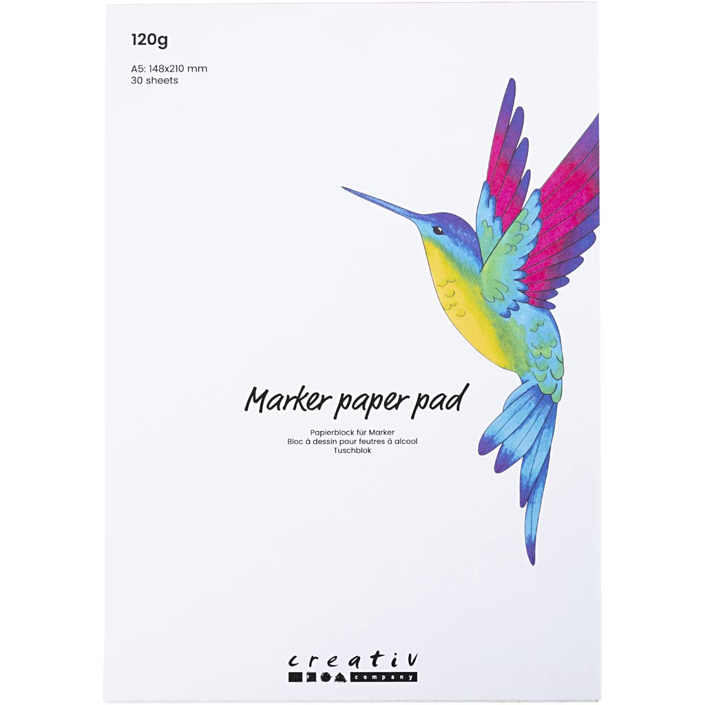 Marker Paper Pad A5 148x210mm 120g - White (30 Sheets)