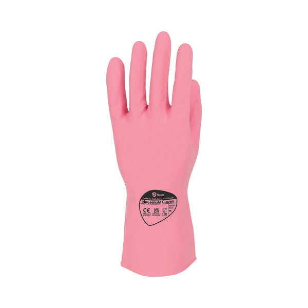SHIELD 30CM RBR GLOVE MED PNK P12