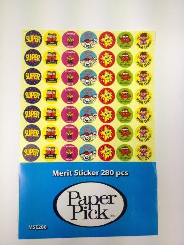English Merit Stickers 280 Stickers