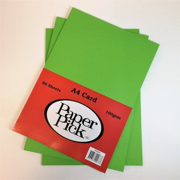 A4 Card-Mid Green (50)